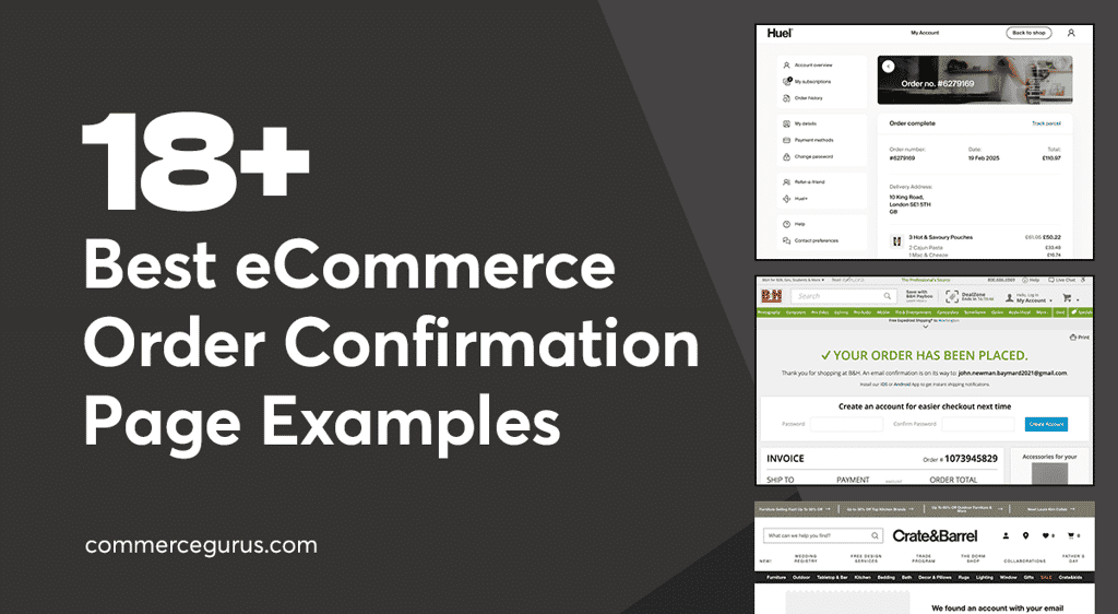 Best Order Confirmation eCommerce Examples - CommerceGurus