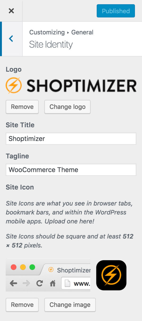 Adding a logo to the Shoptimizer WooCommerce theme