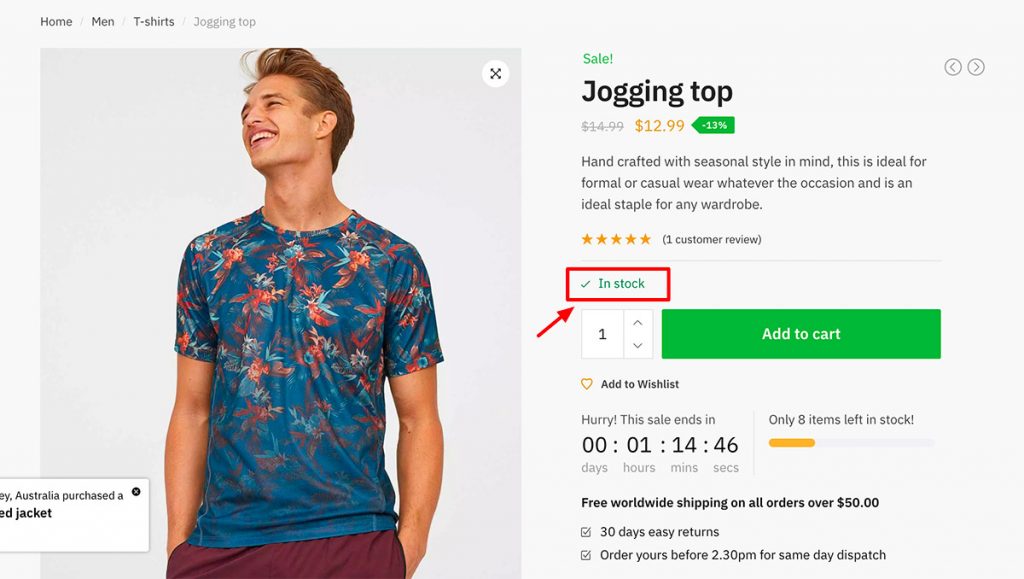 Change how the stock level is displayed in the Shoptimizer theme