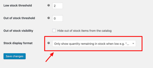 Change how the stock level is displayed in the Shoptimizer theme