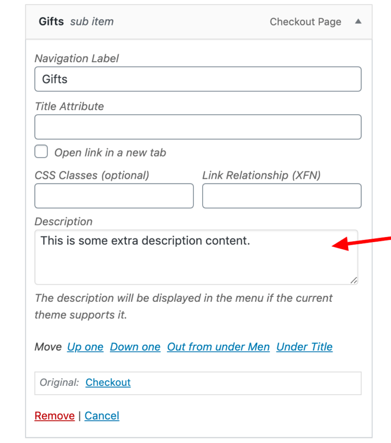 How to remove additional content in the menu of Shoptimizer