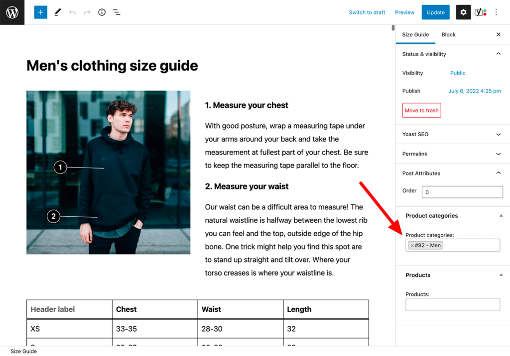 CommerceKit Size Guides - Learn How to Assign them to Products