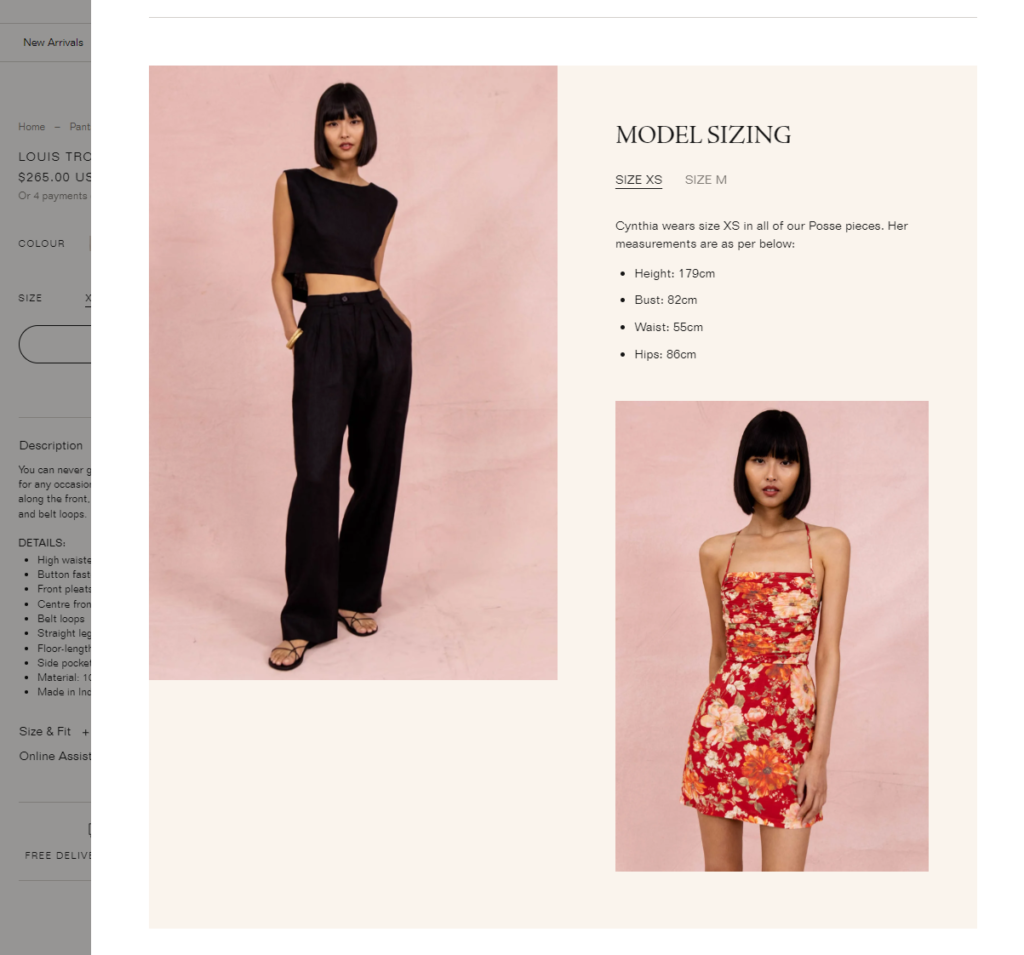 Outstanding Size Guide Examples in eCommerce