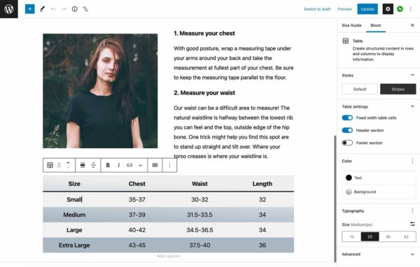 Outstanding Size Guide Examples in eCommerce