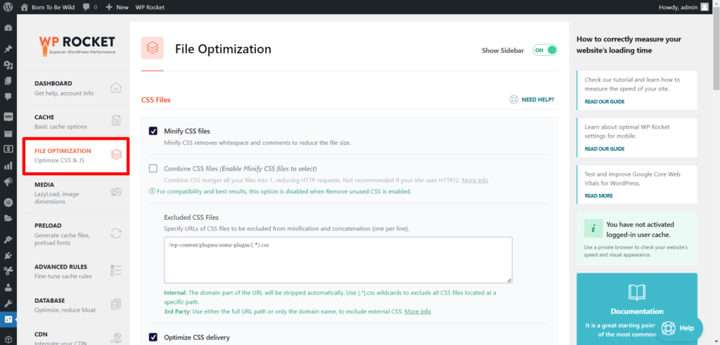 Configuring WP Rocket with the Shoptimizer WooCommerce theme